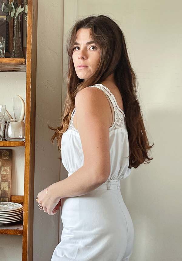 Victorian Macrame Crop - White | Garmentory