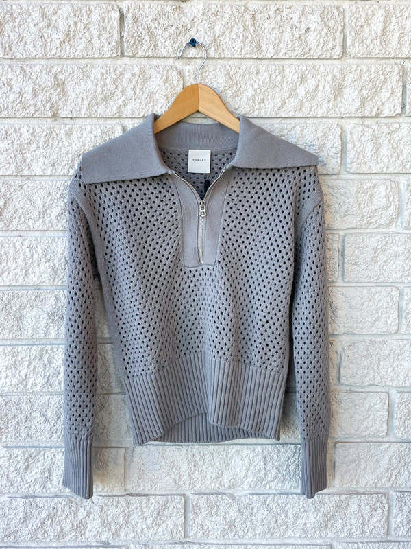 Varley Lily Knit Polo - Griffin Gray | Garmentory