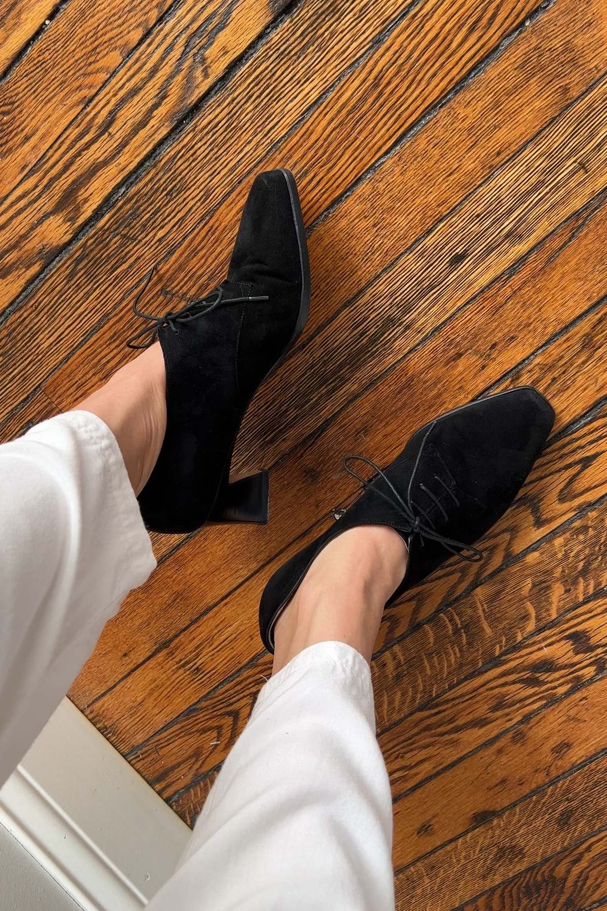Vintage Italian Sueded Flared Heel Pumps | Garmentory