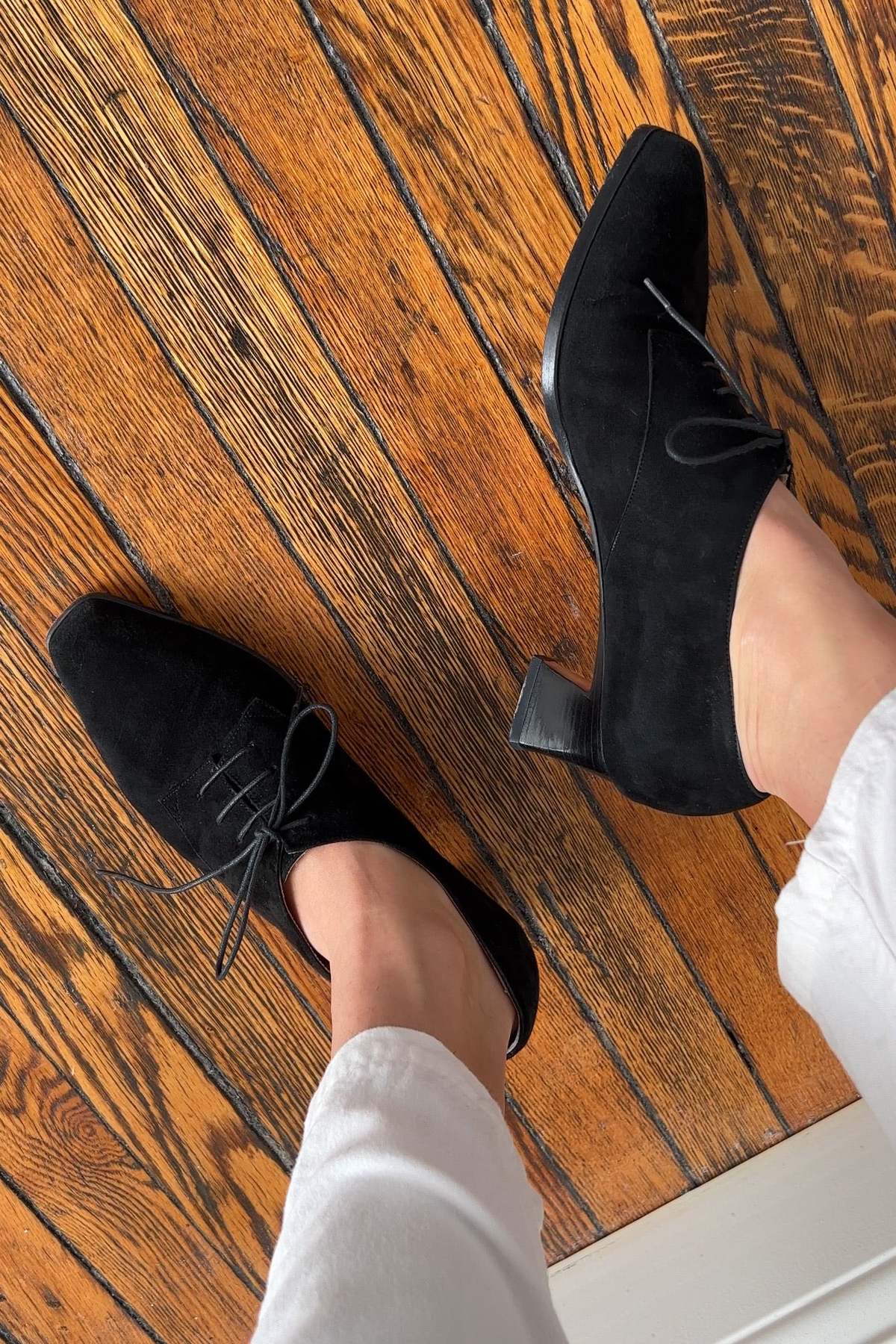 Vintage Italian Sueded Flared Heel Pumps | Garmentory