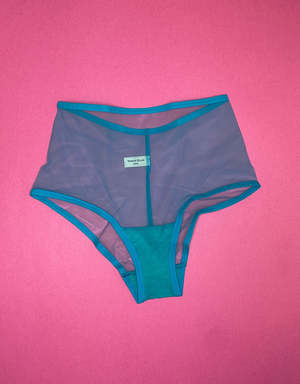 Yasmine Eslami Jeanne High-Waisted Brief - Turquoise | Garmentory