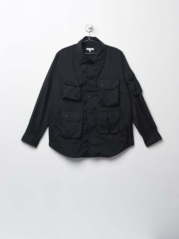 Engineered Garments Explorer Shirt Jacket A - Black Nylon Ripstop | Garmentory