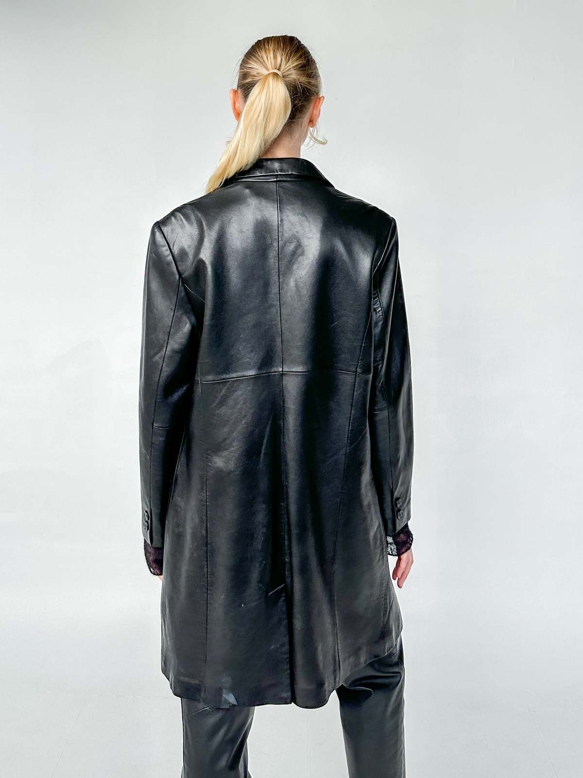 LEATHER PANELED TRENCH - BLACK | Garmentory