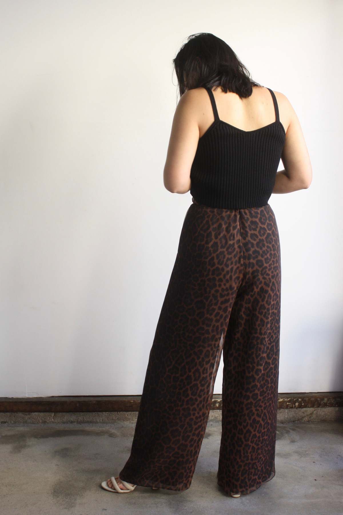 Vintage Sheer Overlay Pants - Leopard | Garmentory