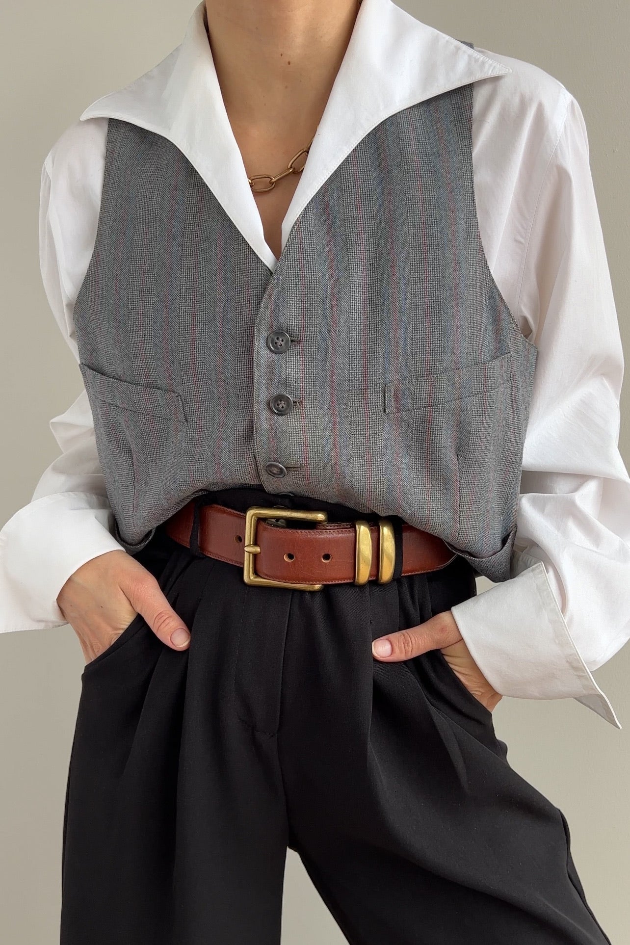 Vintage Four Pocket Vest - Pewter | Garmentory