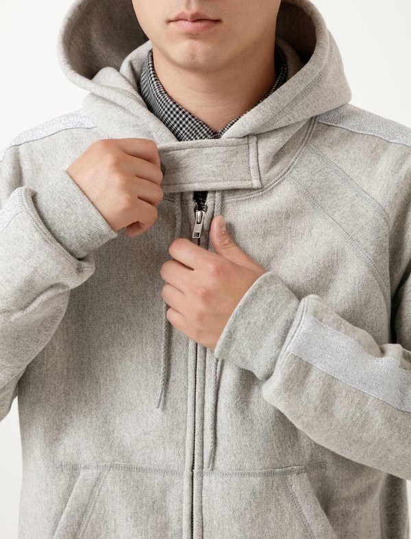 Engineered Garments Raglan Zip Hoody - Grey 20oz | Garmentory