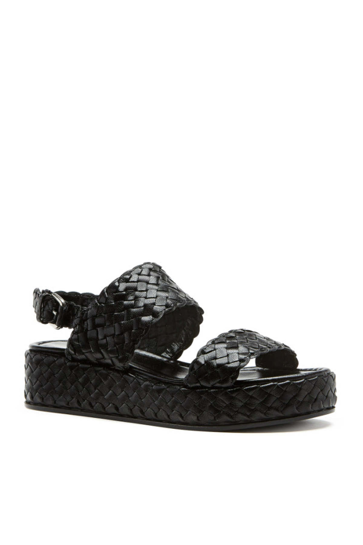 la canadienne Palmdale Woven Leather Sandal - Black | Garmentory