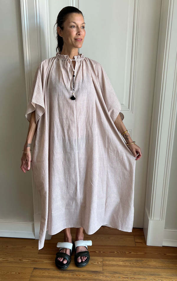 Two sample stripe caftan dress - Lavender | Garmentory