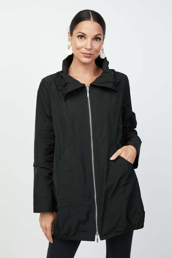 Liv Zip Up Nylon Jacket - Navy Blue | Garmentory