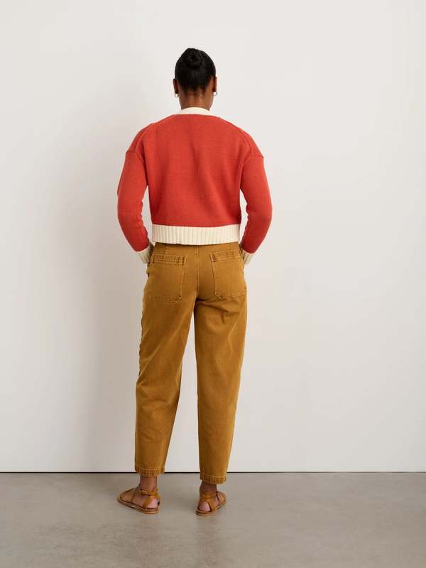 Alex Mill Nico Tipped Cardigan - Chili/Ivory | Garmentory