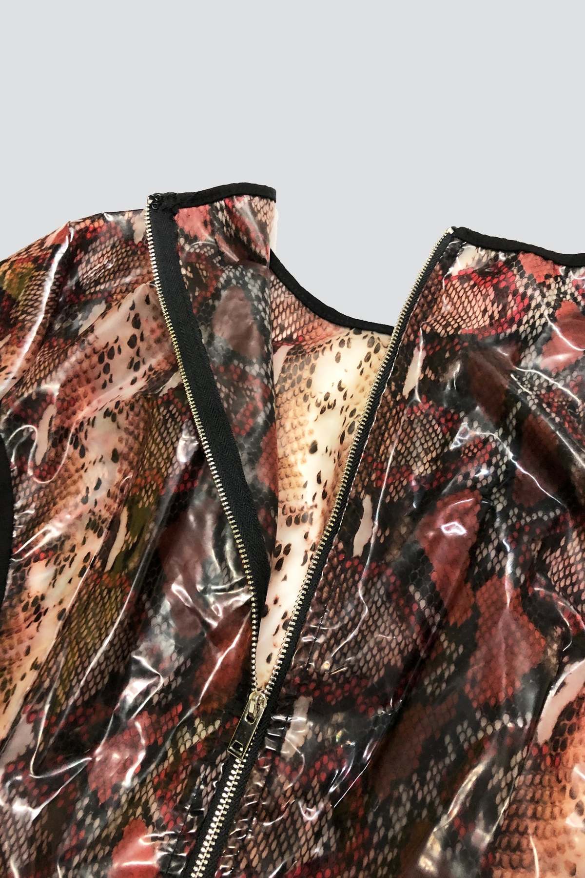 Vinyl Crop Longsleeve - Red Snake | Garmentory