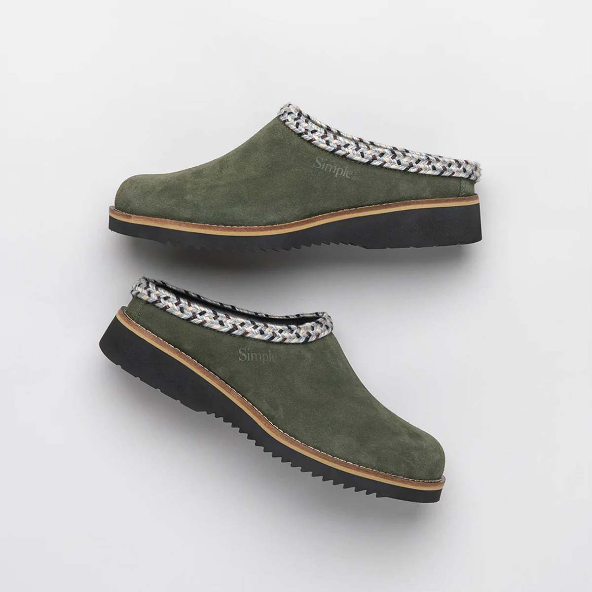Simple Original Suede Clog - OLIVE | Garmentory