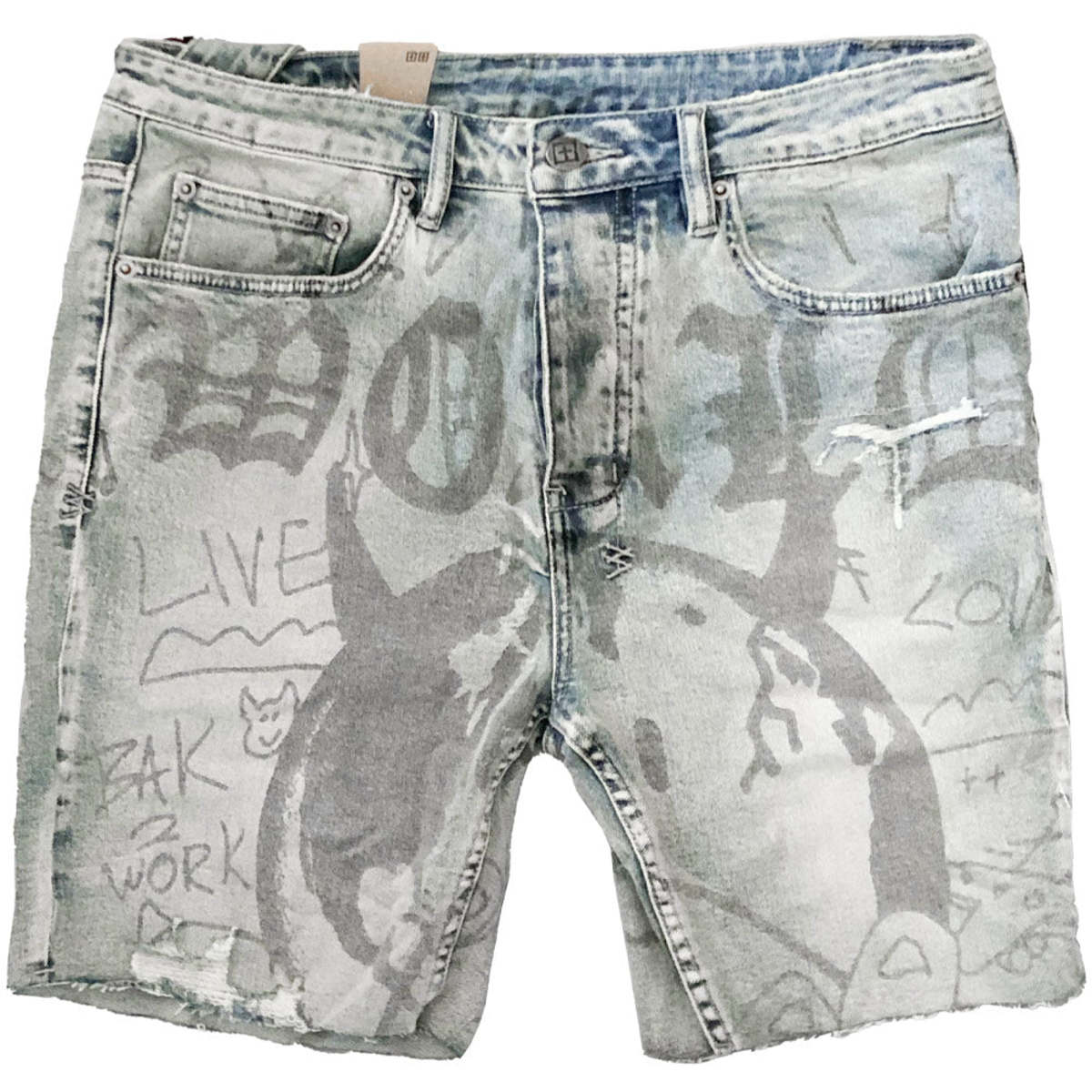 Ksubi Chopper Short - Devil Smash/Denim | Garmentory