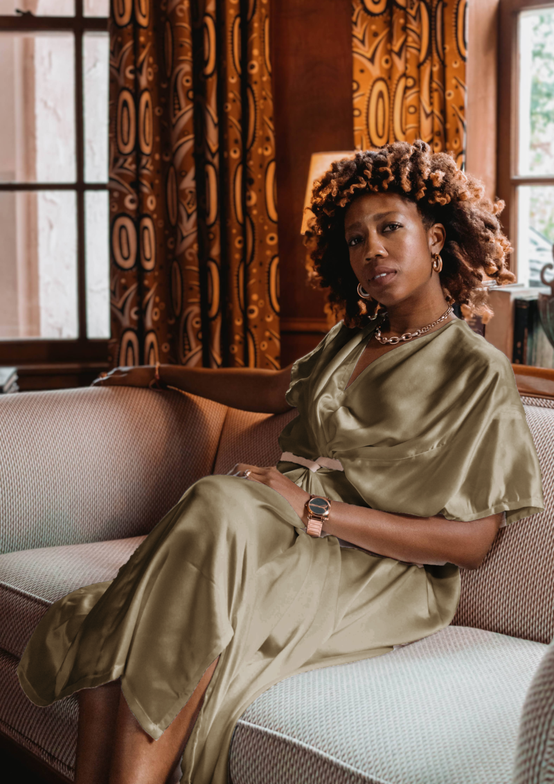 Miranda Bennett Studio Knot Dress in Silk Charmeuse | Garmentory