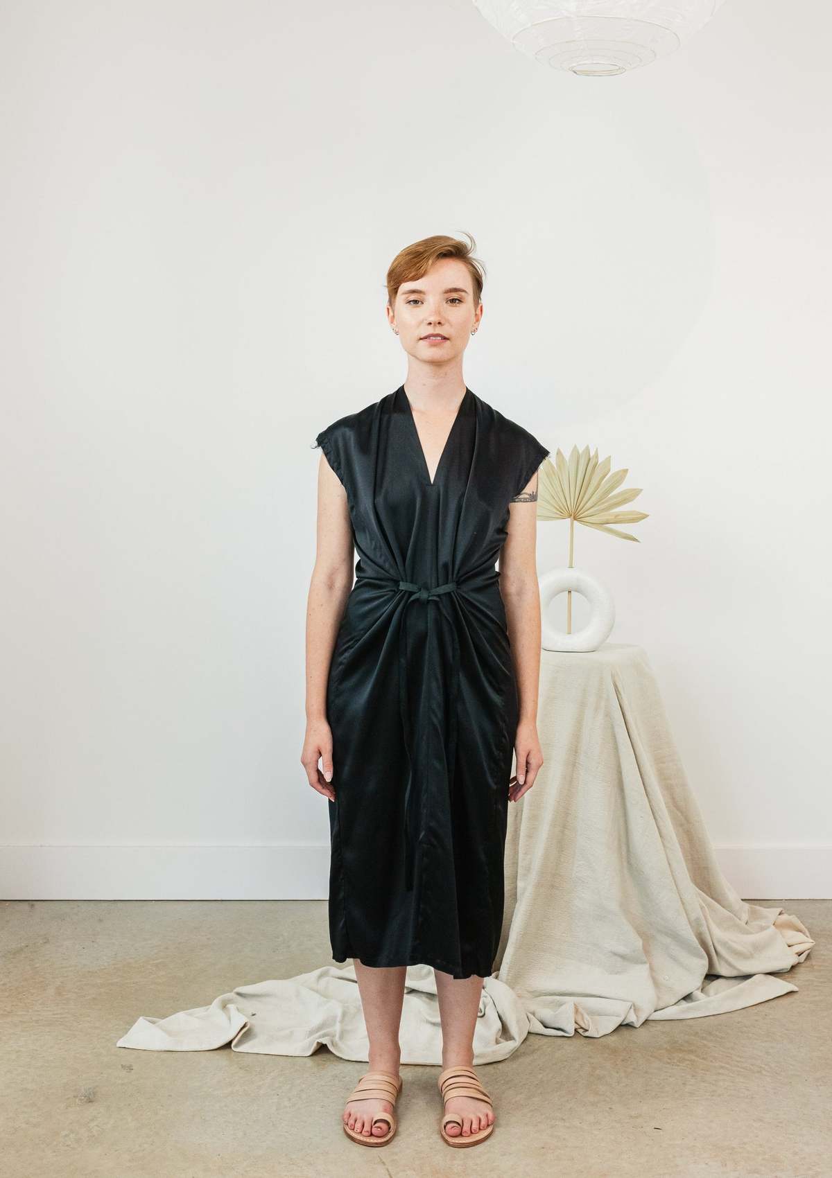 Miranda Bennett Studio Knot Dress in Silk Charmeuse | Garmentory