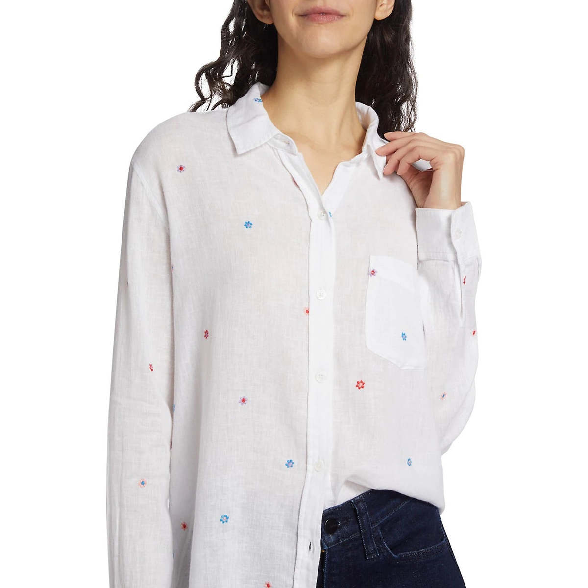 Rails Charli Shirt - Multi Daisy Embroidery | Garmentory