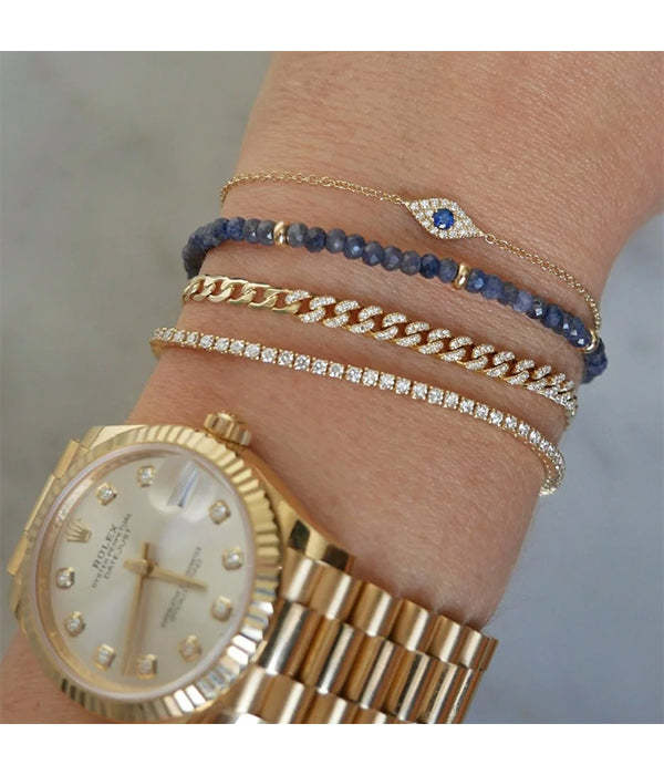 EF Collection Birthstone Beaded Bracelet with Gold Rondelles - 14K Yellow Gold | Garmentory