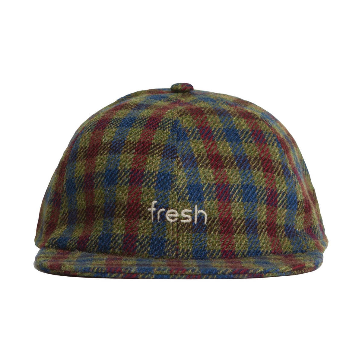 Fresh Tweed Wool Cricket Cap - Green Check | Garmentory