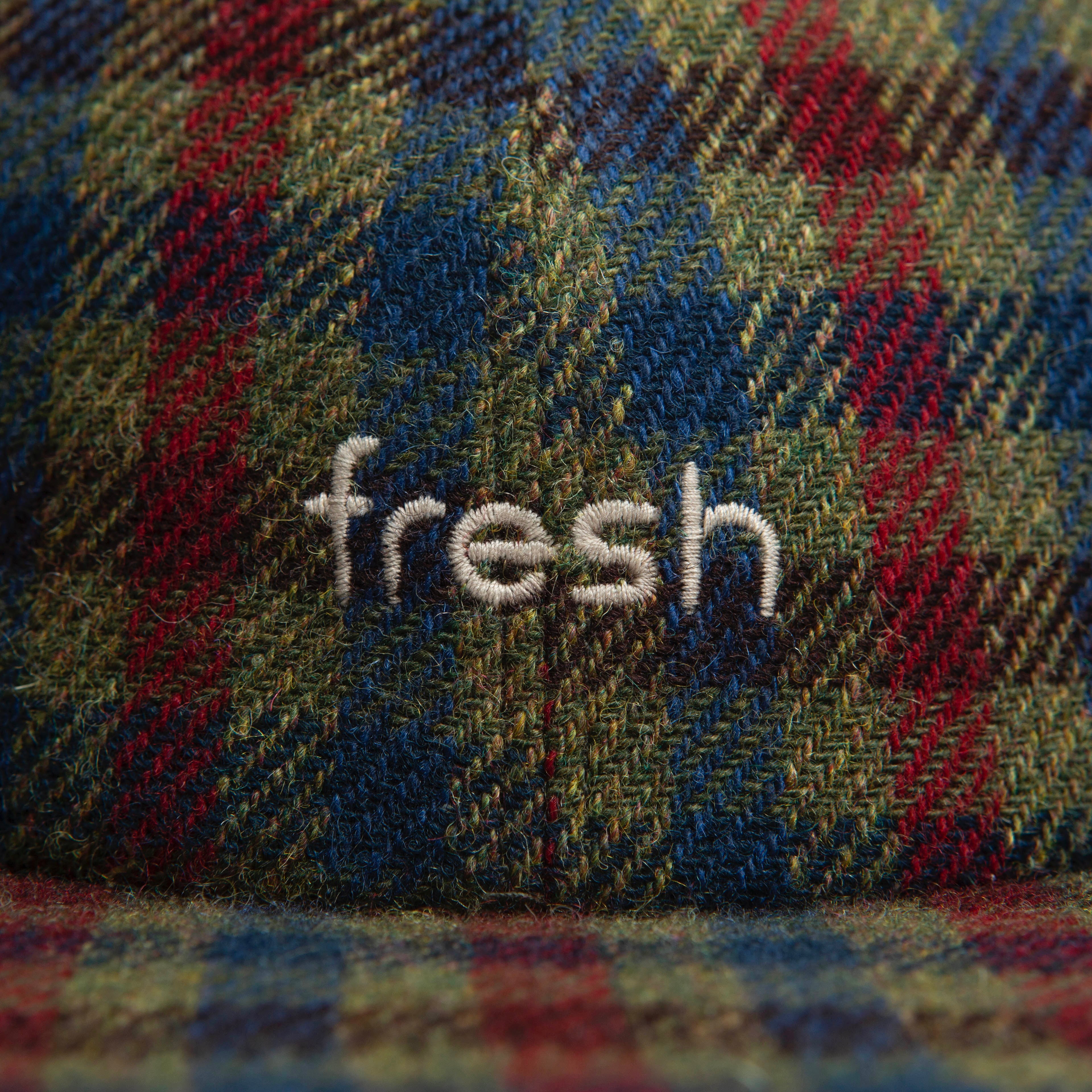 Fresh Tweed Wool Cricket Cap - Green Check | Garmentory