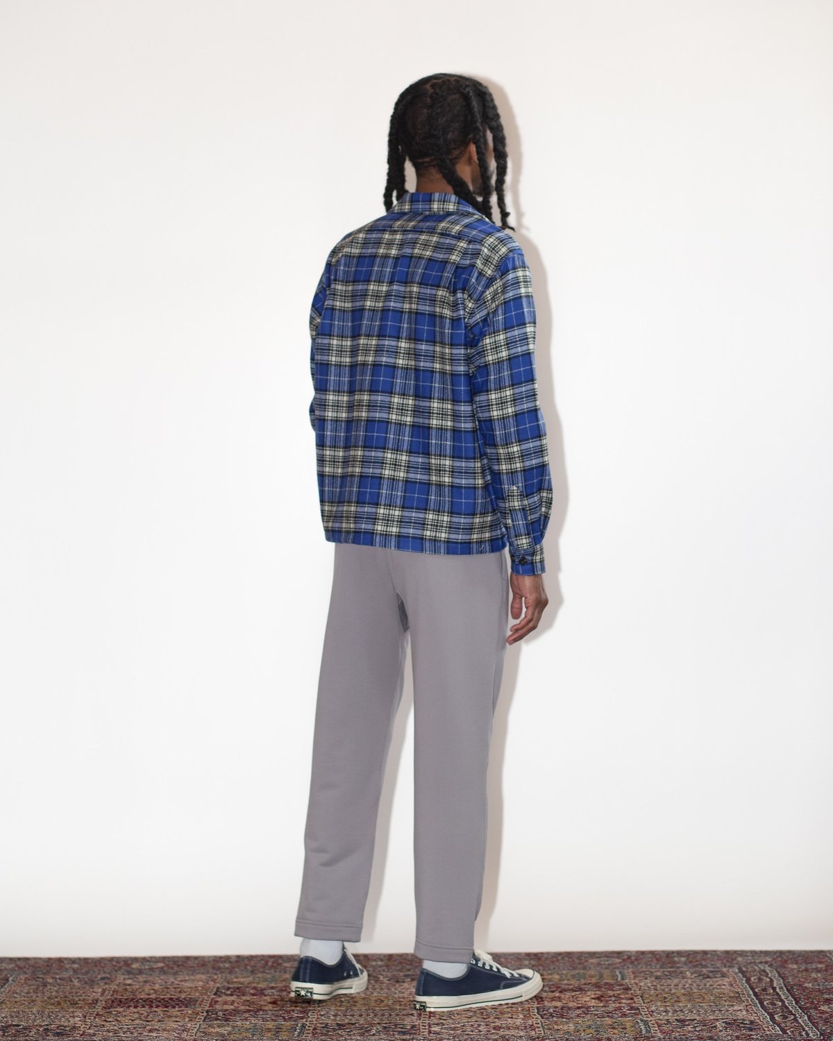 Corridor Military Jacket - Blue Plaid | Garmentory