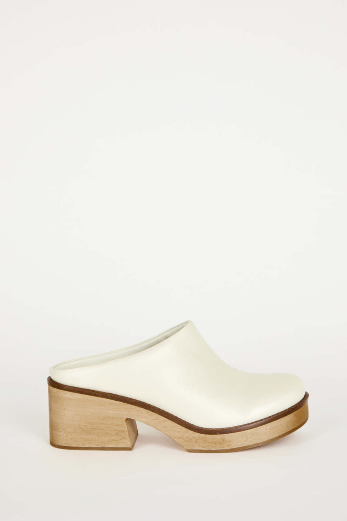 "INTENTIONALLY __________." Tides Clog Mule - Cream | Garmentory