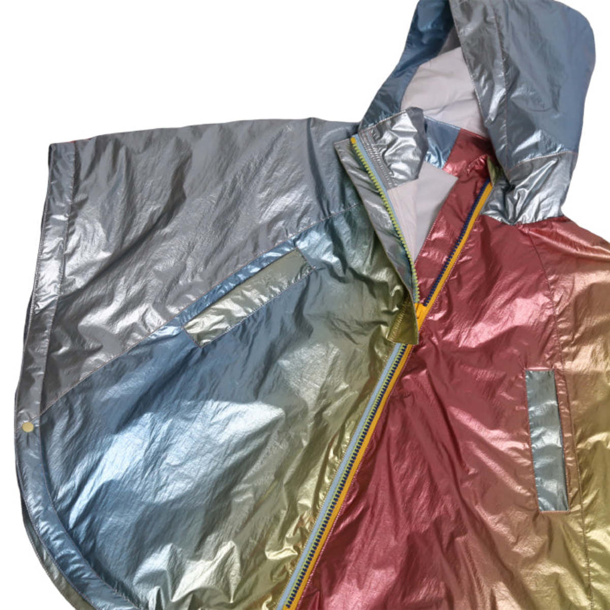 Kids Tia Cibani Padded Rain Poncho - Rainbow Multicolour | Garmentory