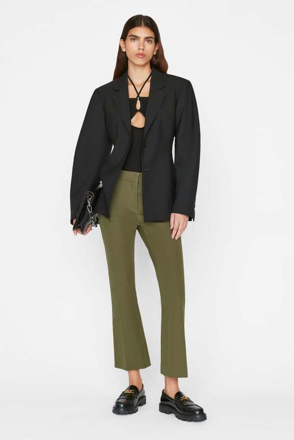 Frame Le Crop Mini Boot Trouser - Fatigue | Garmentory