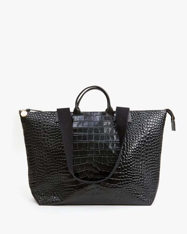 Clare V. Le Zip Sac - Black Croco | Garmentory