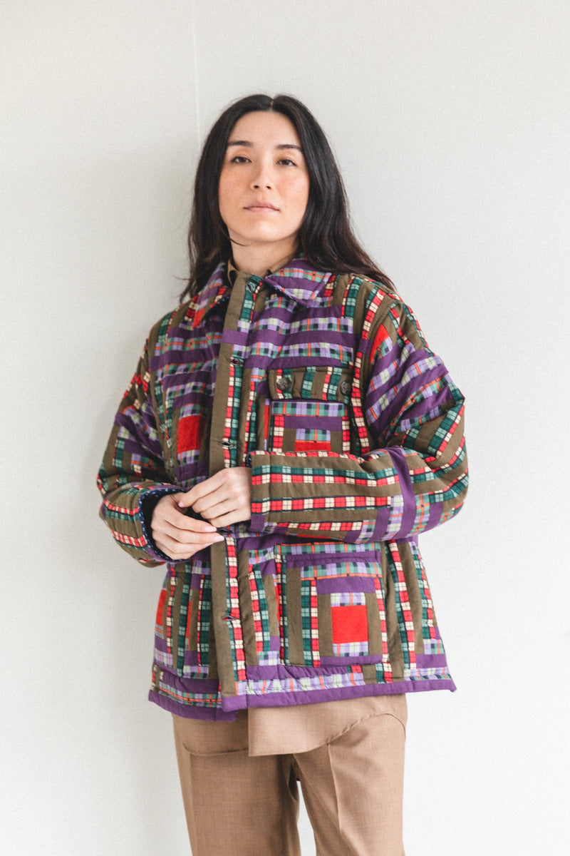 BODE PLAID LOG CABIN QUILT JACKET - Multi | Garmentory