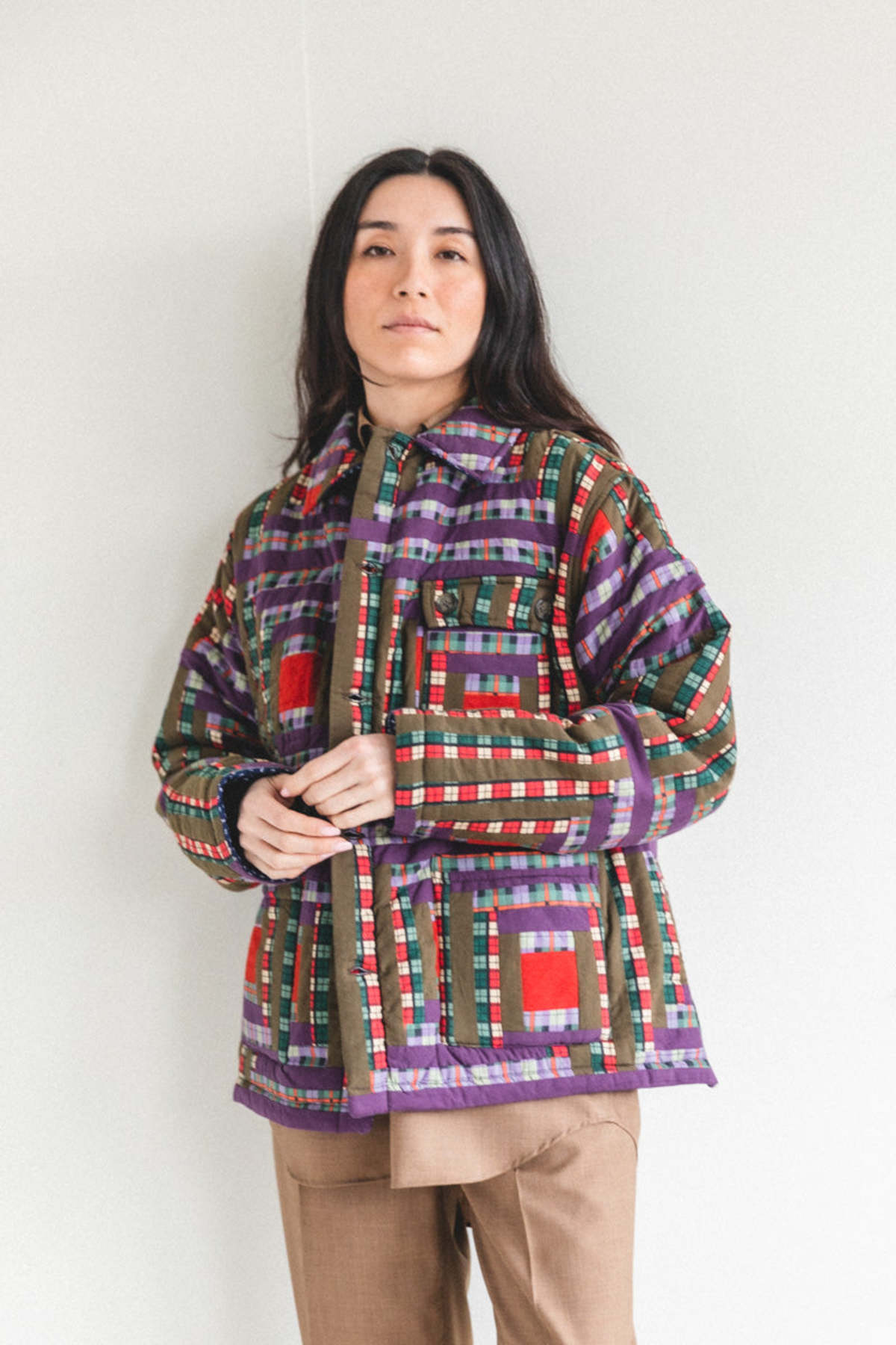 BODE PLAID LOG CABIN QUILT JACKET - Multi | Garmentory