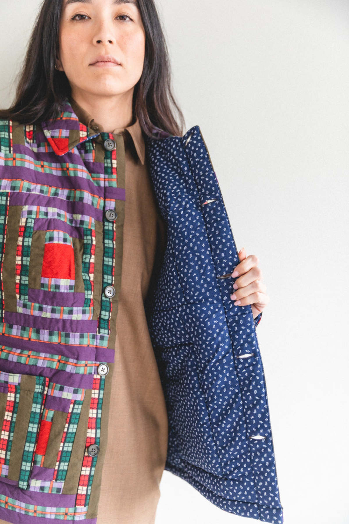 BODE PLAID LOG CABIN QUILT JACKET - Multi | Garmentory