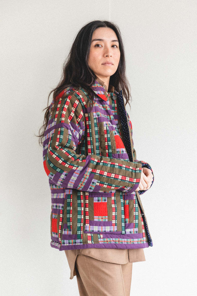 BODE PLAID LOG CABIN QUILT JACKET - Multi | Garmentory