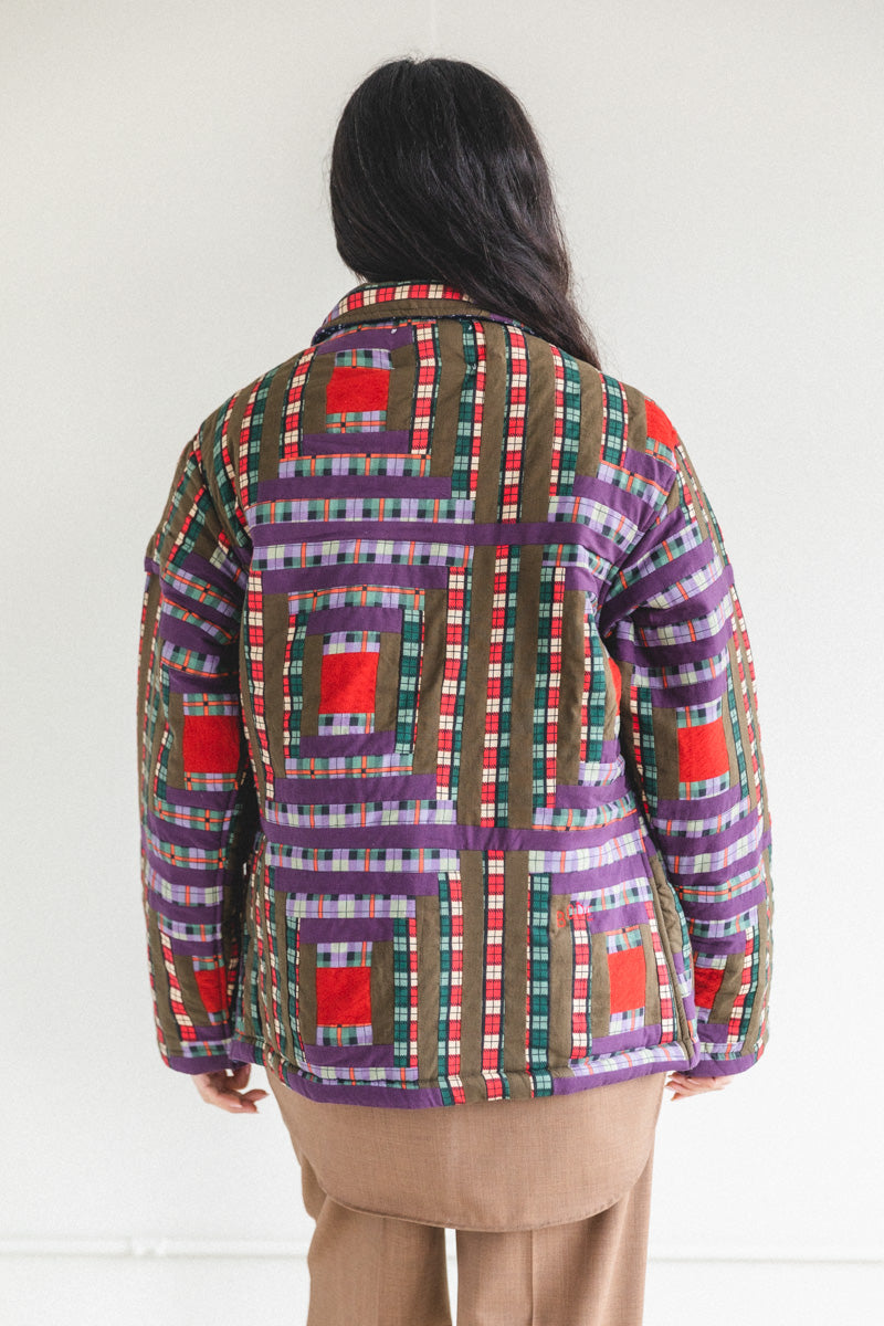 BODE PLAID LOG CABIN QUILT JACKET - Multi | Garmentory