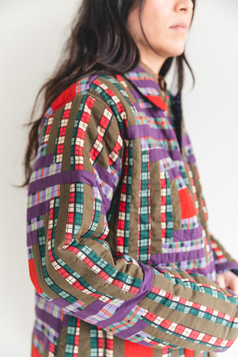 BODE PLAID LOG CABIN QUILT JACKET - Multi | Garmentory