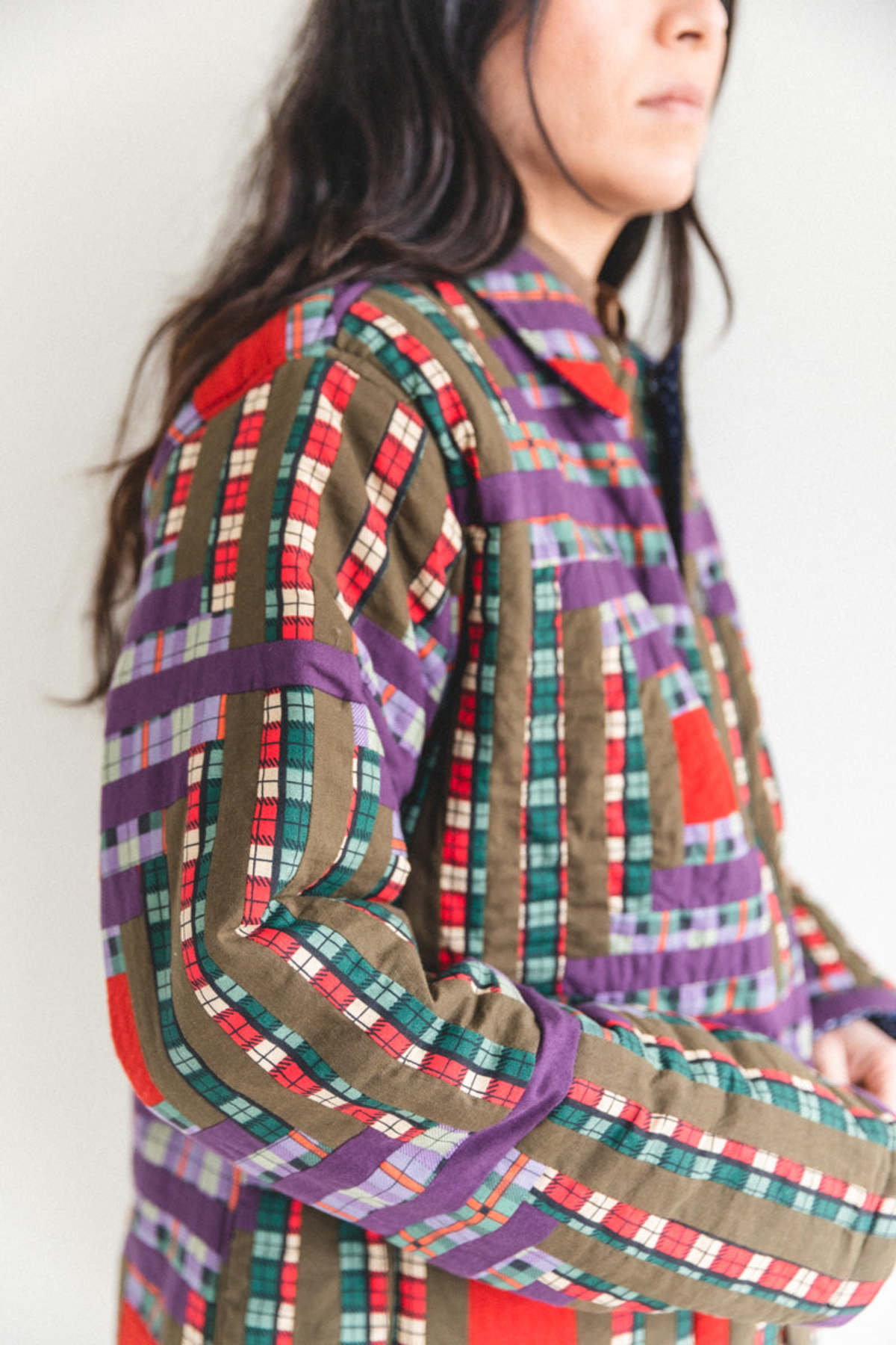 BODE PLAID LOG CABIN QUILT JACKET - Multi | Garmentory