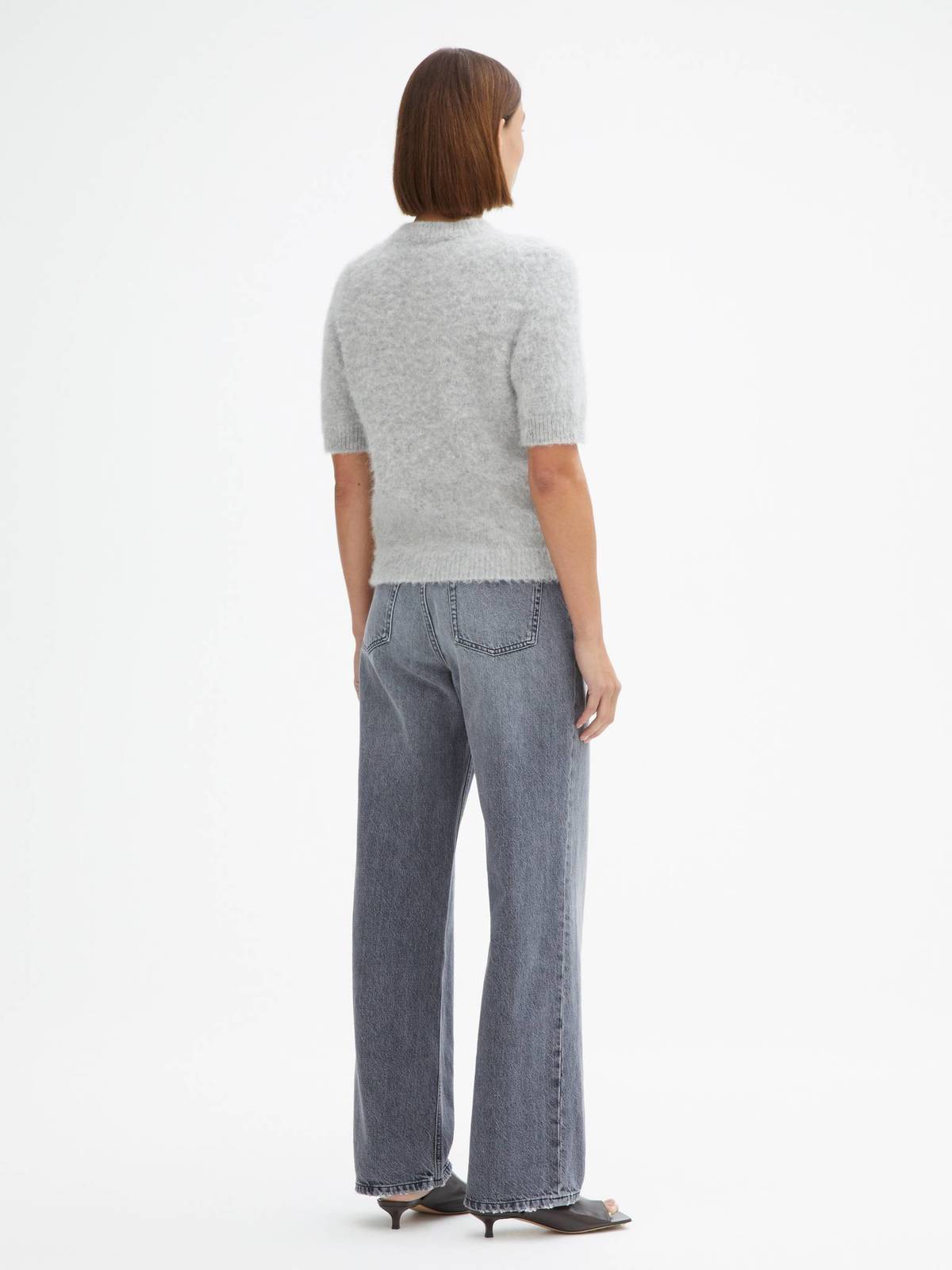 House of Dagmar Brushed Alpaca Top - Light Grey Melange | Garmentory