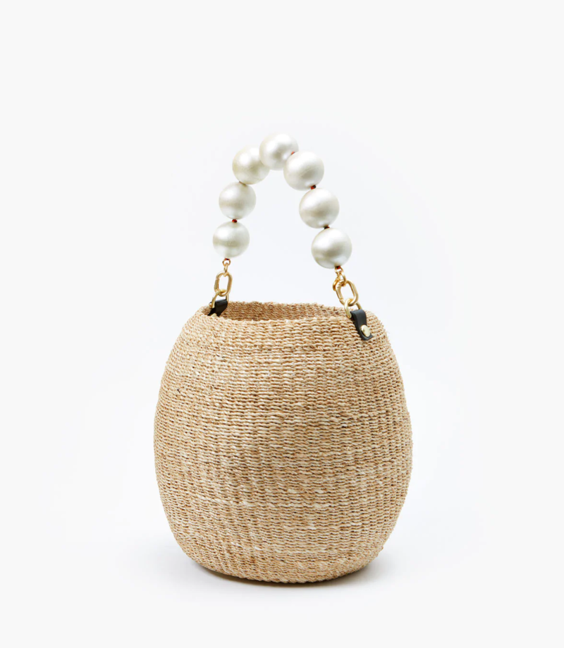 Clare V Pot De Miel With Jumbo Wooden Pearl Handle - Natural | Garmentory