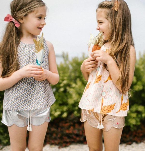 GIRLS MILLIE METALLIC SHORT - GOLD | Garmentory