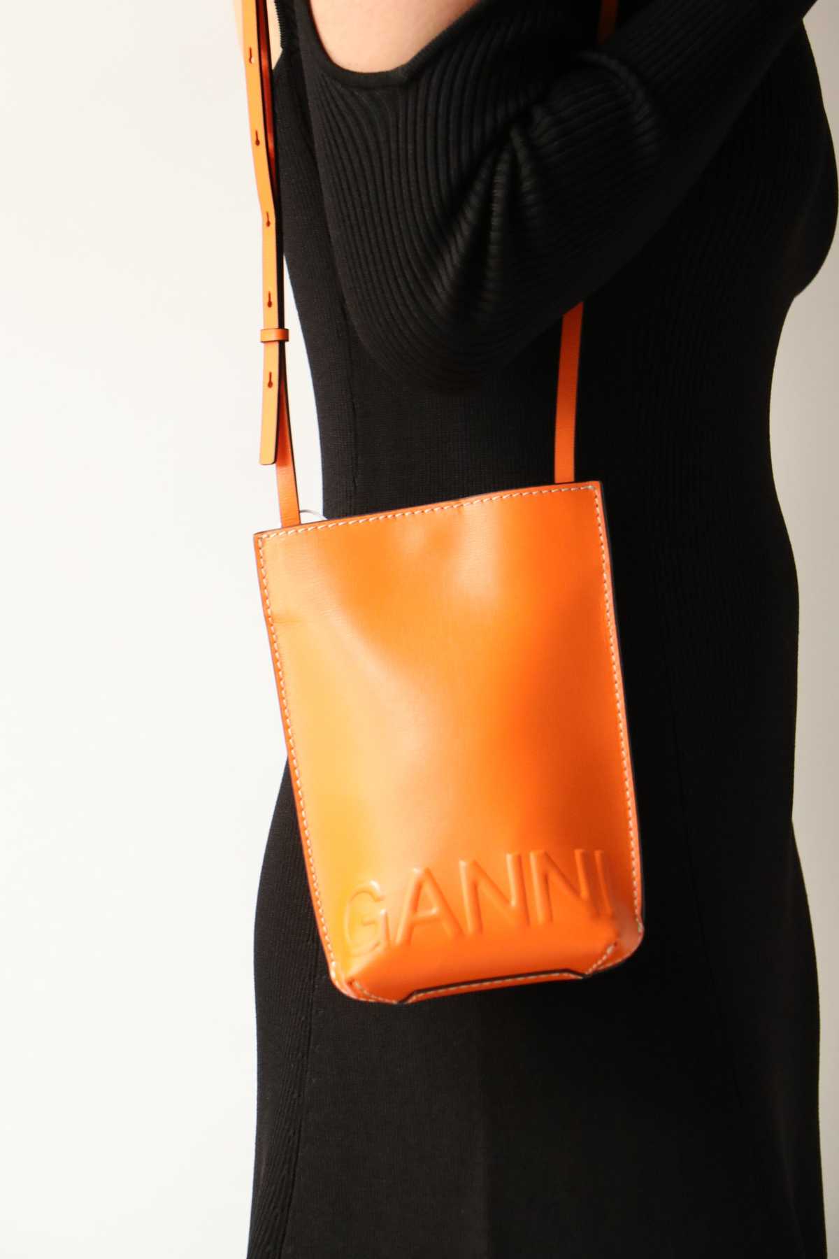 Ganni Banner Small Crossbody - Vibrant Orange | Garmentory