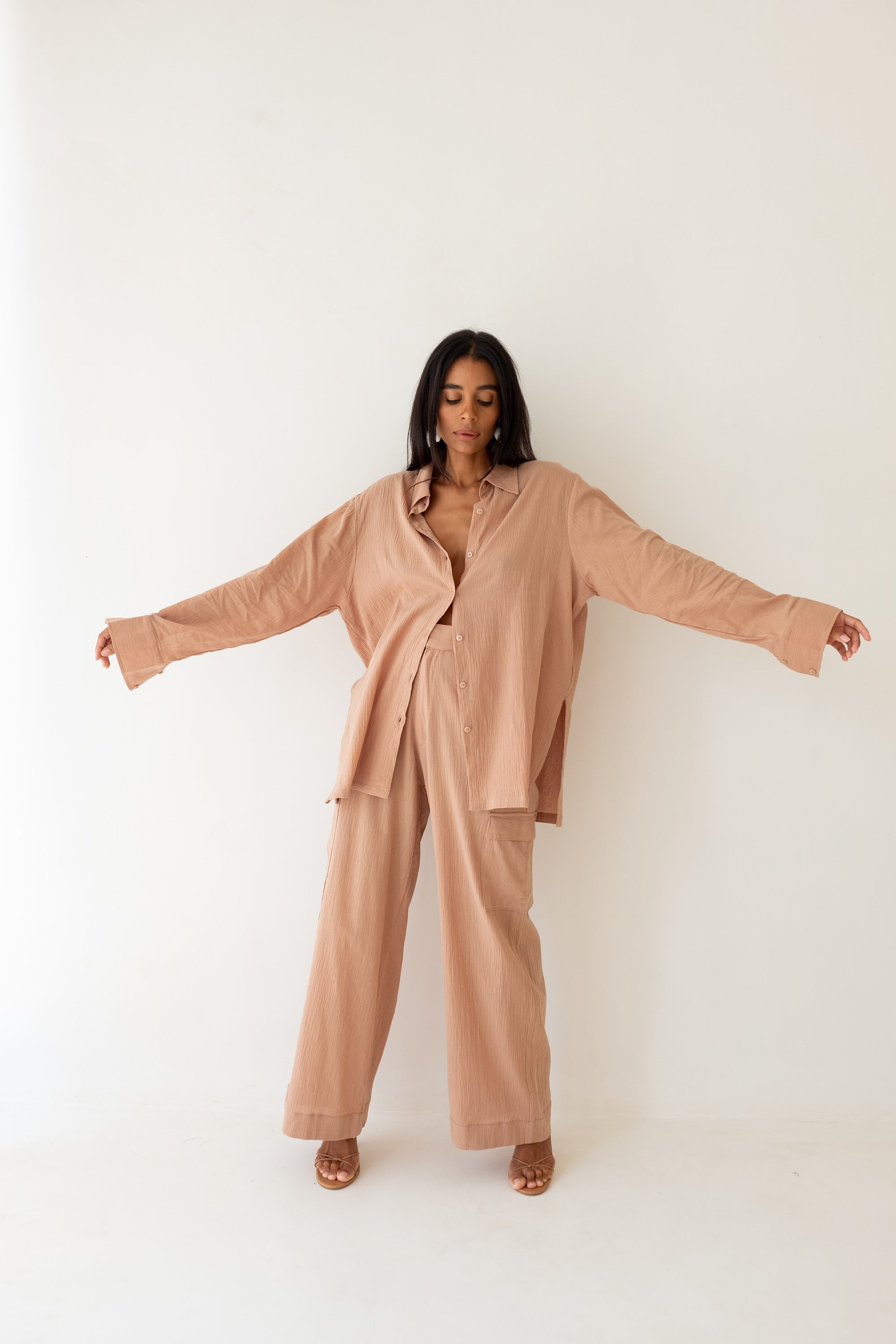 BAHHGOOSE SAN TROUSER - Tan | Garmentory