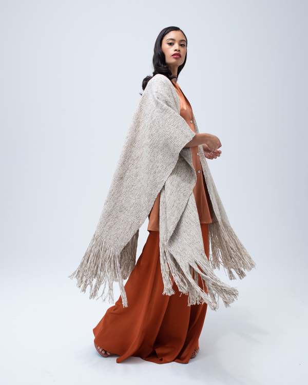 VOZ Long Marble Fringe Duster | Garmentory