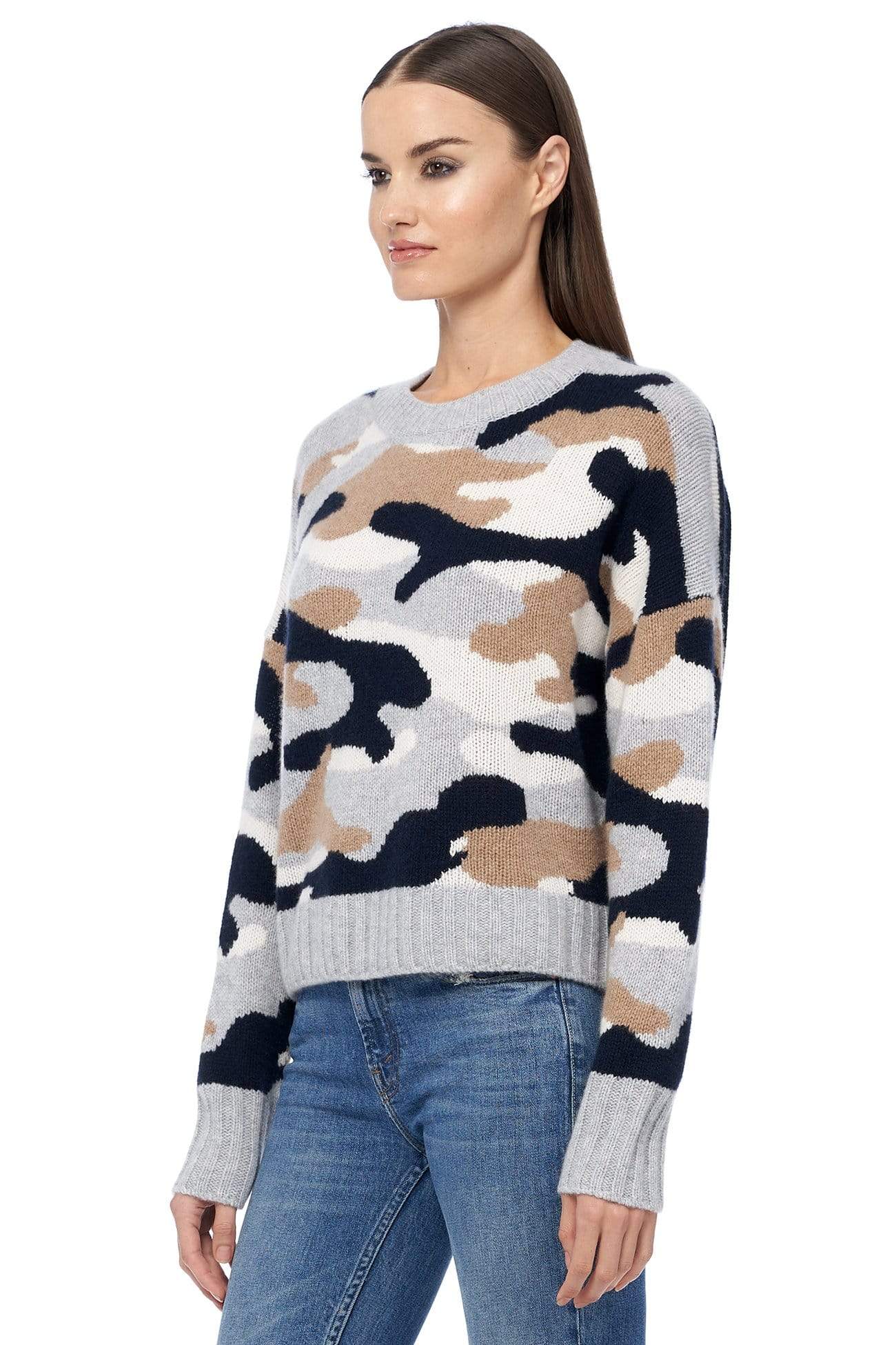 360 Cashmere Kris Sweater - Navy/Multi | Garmentory
