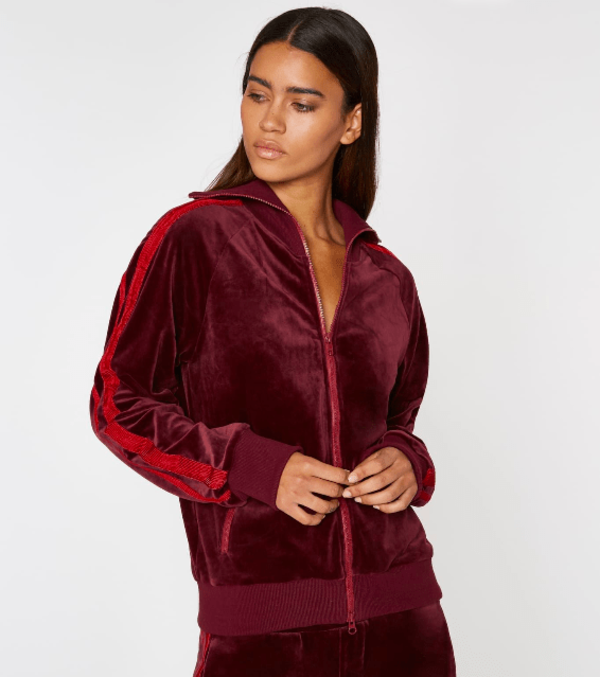 Pam & Gela Track Jacket - Burgundy | Garmentory