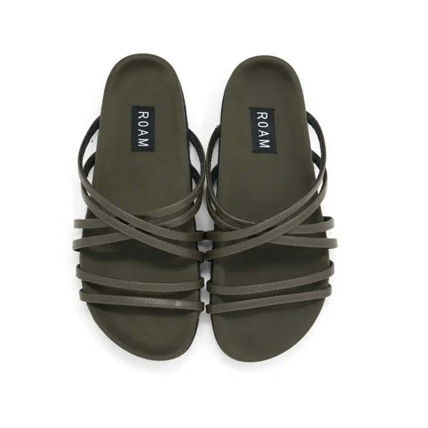 Roam X - Sandals Vegan Leather - Khaki | Garmentory