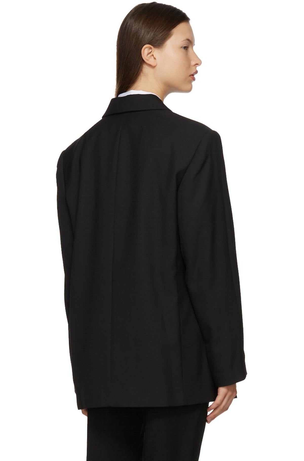 Totême Wool Structure Loreo Blazer - Black | Garmentory