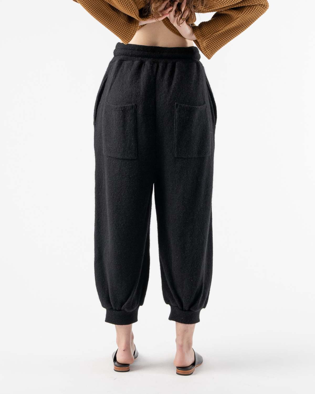 Ichi Antiquits Knit Pants in Black | Garmentory