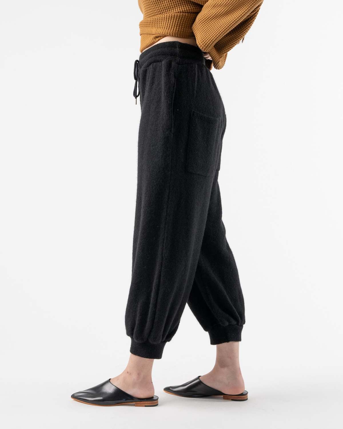 Ichi Antiquits Knit Pants in Black | Garmentory