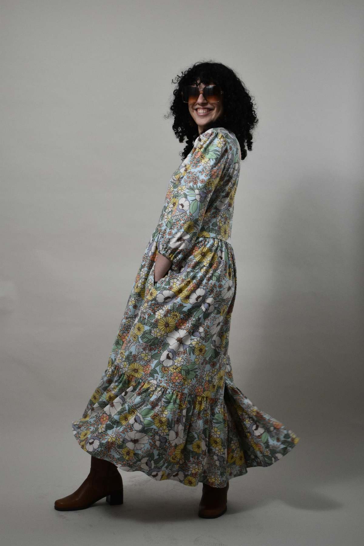 Altar Houseline Aurora Dress - Mint Cosmic Floral | Garmentory