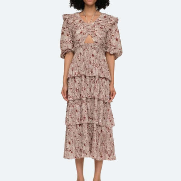 Sea New York Priya Puff Slv Tiered Dress | Garmentory