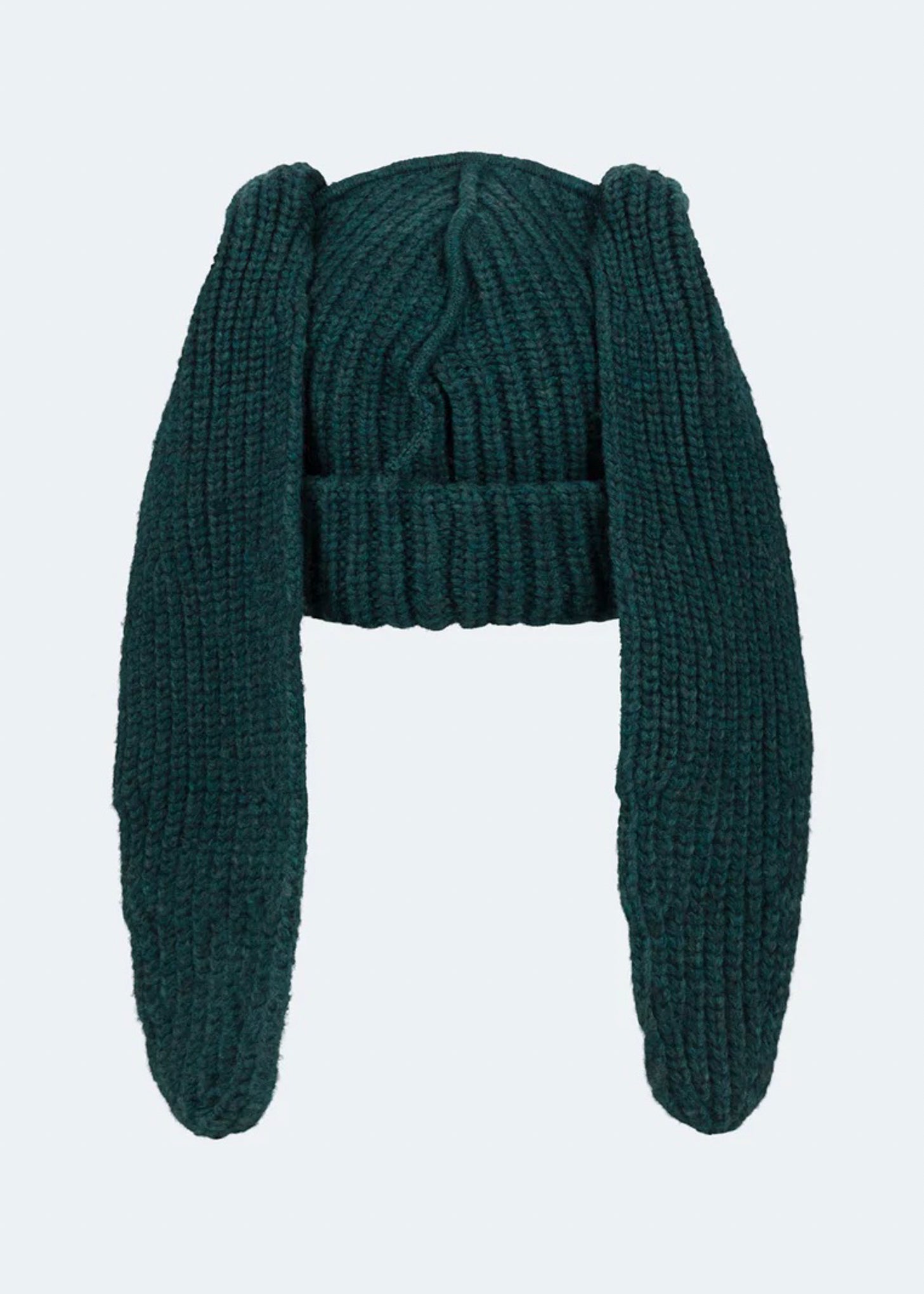 Charles Jeffrey CHUNKY RABBIT BEANIE - FOREST GREEN | Garmentory